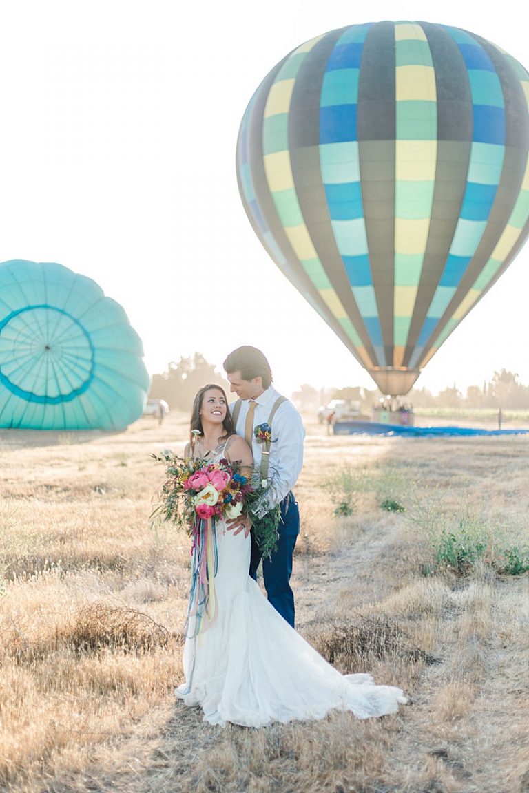 Unique Sunrise Hot Air Balloon Elopement Inspiration - Destination ...
