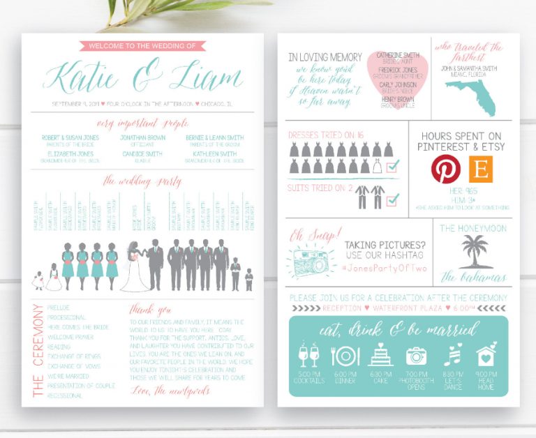 9 Creative Destination Wedding Program Ideas - Destination Wedding Details