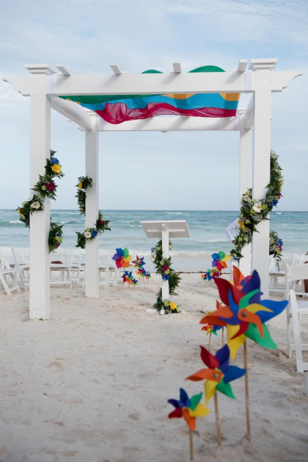 Blissful Beachfront Rainbow Wedding - Destination Wedding Details